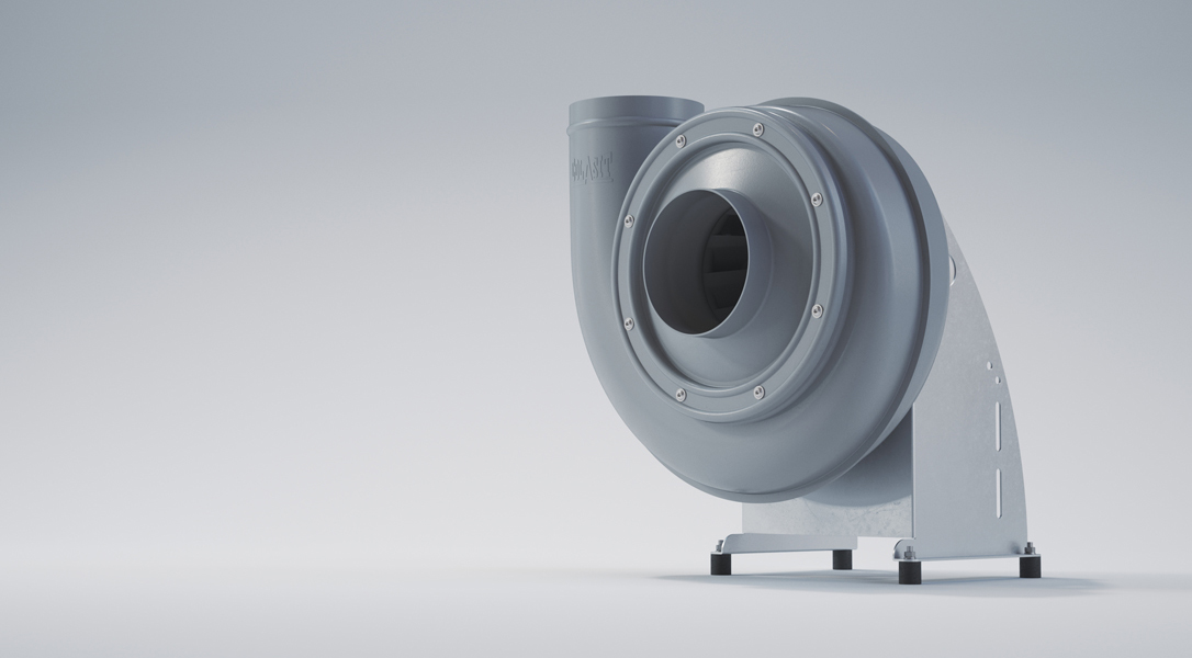 Fans, Blowers made from plastic and energy-efficient exhaust air ...